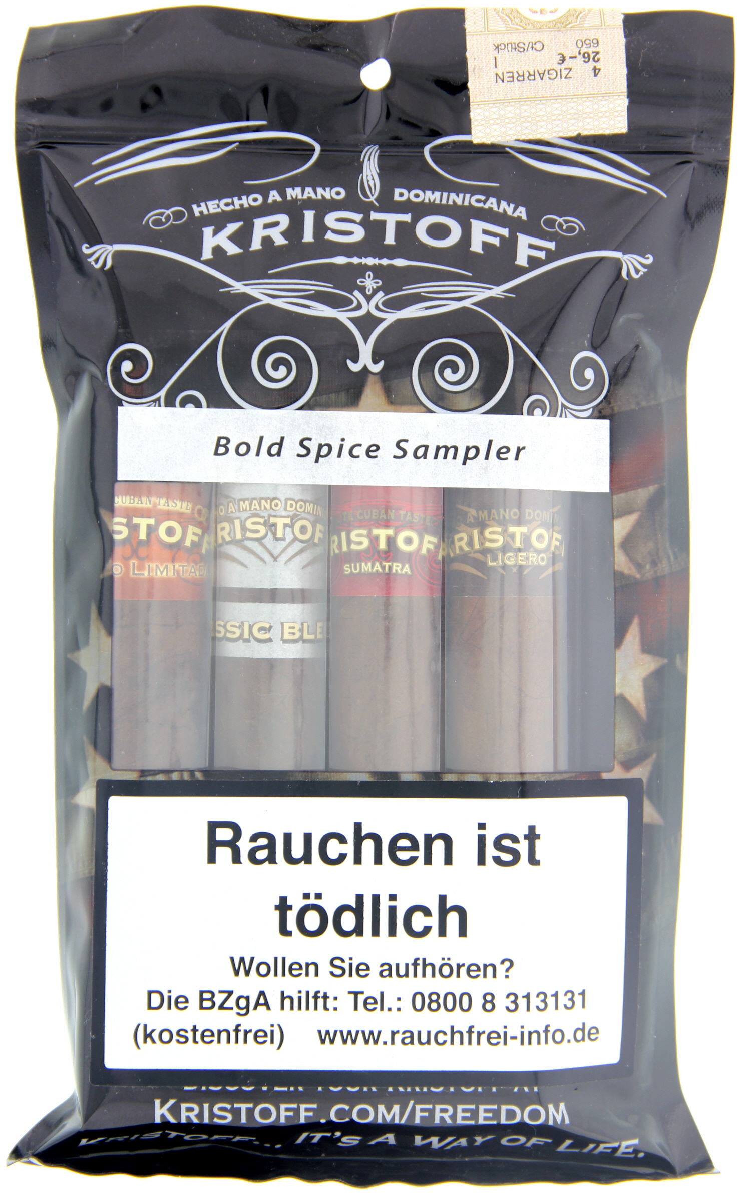 Kristoff Sampler Medium (früher Bold Spice) | Cigarworld.de Zigarren ...