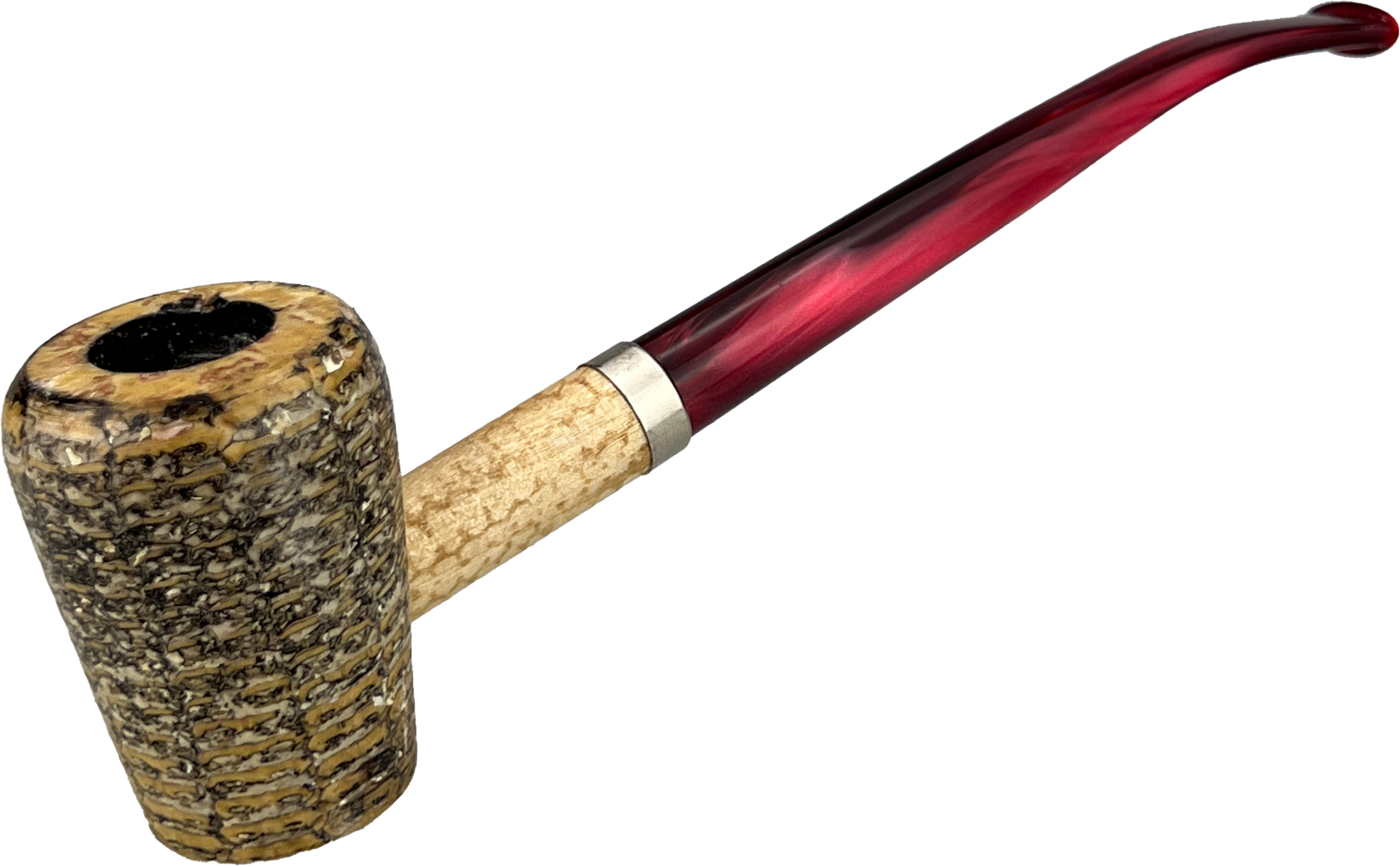 Missouri Meerschaum Corn Cob Pipes Cobbit Elf Red Shimmer Standard BENT ...