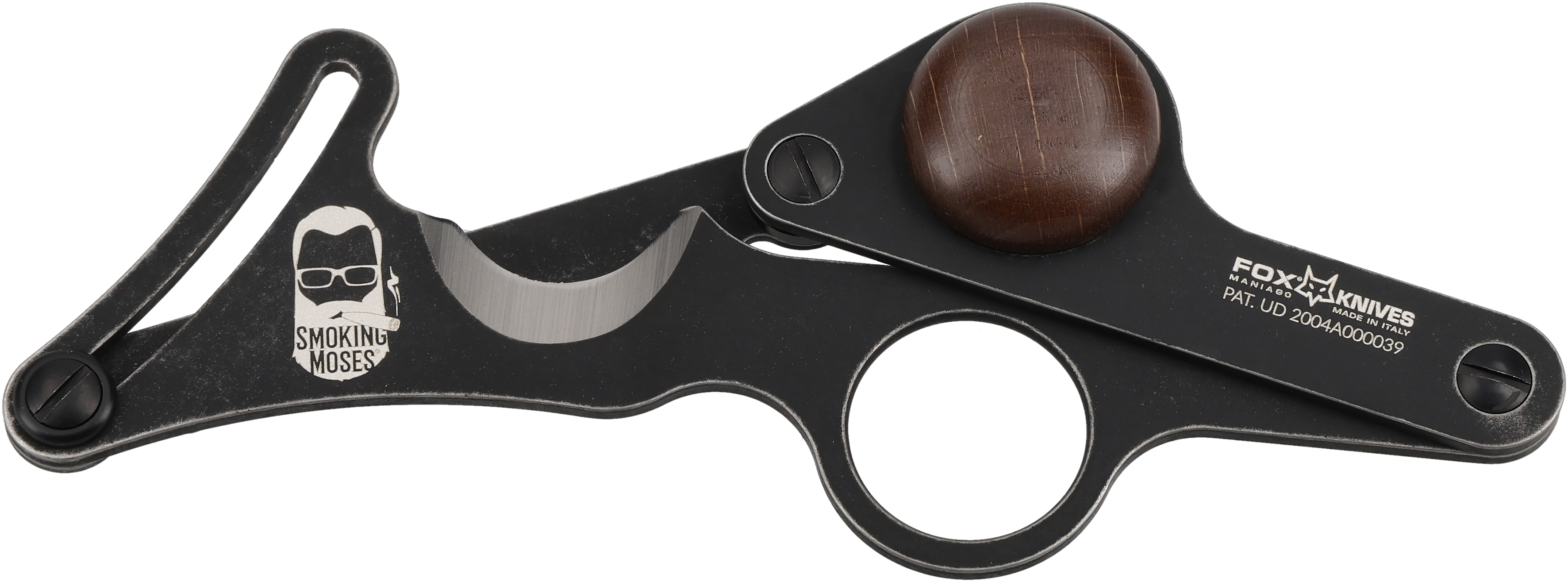 Fox Knives Smoking Moses Cutter Edelstahl schwarz mit Ascher (749/1SM ...