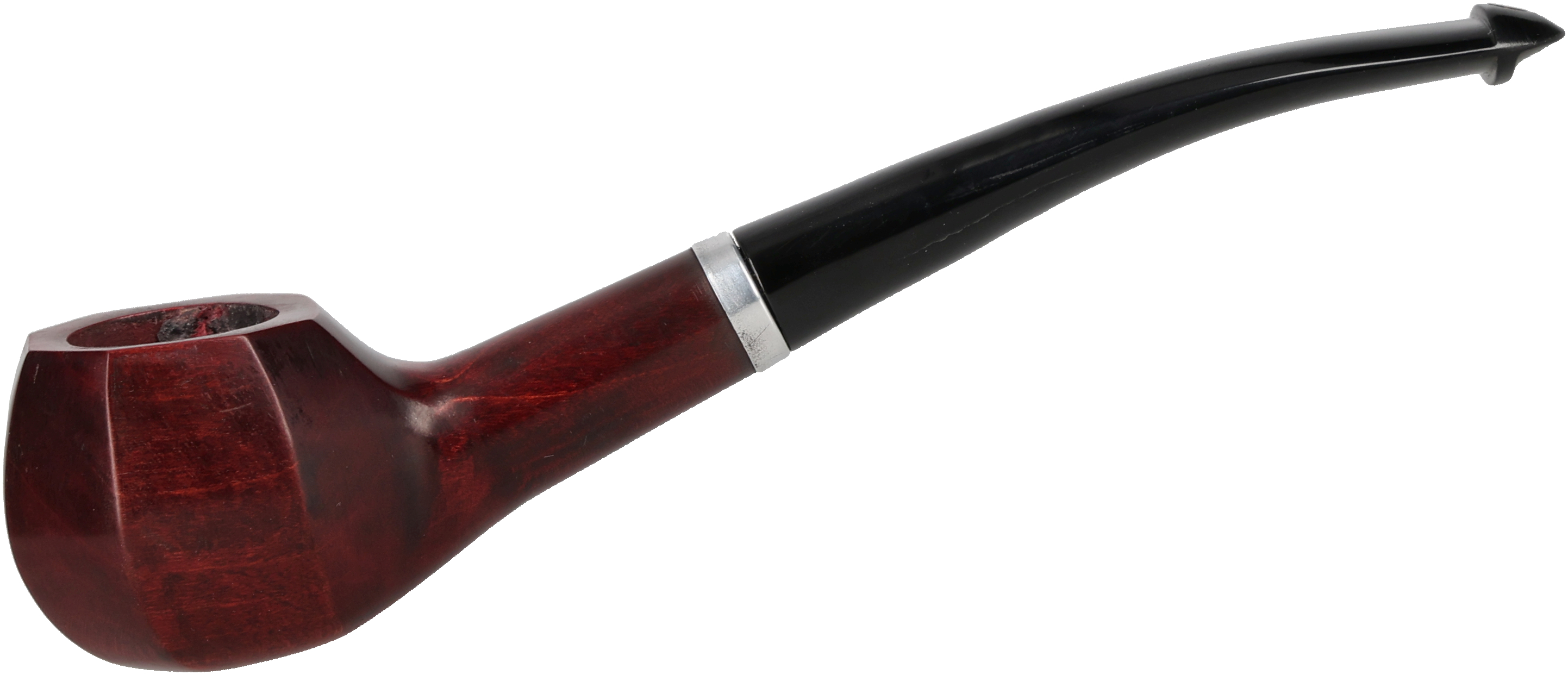 Heibe Pipes Bent Octagon Walnut Lip bite | Cigarworld.de Pipes Pipes serie