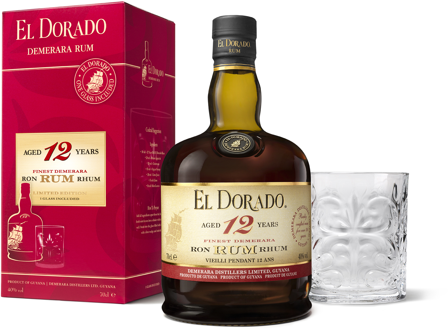 Demerara Distillers El Dorado 12 Jahre Special Giftset 2022 mit Tumbler ...