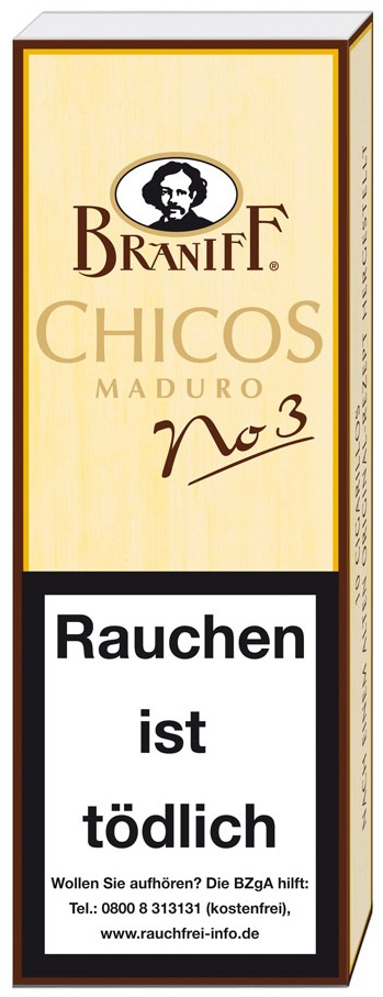 Villiger Braniff No.3 (Chicos Maduro) | Cigarworld.de Cigarillos Germany