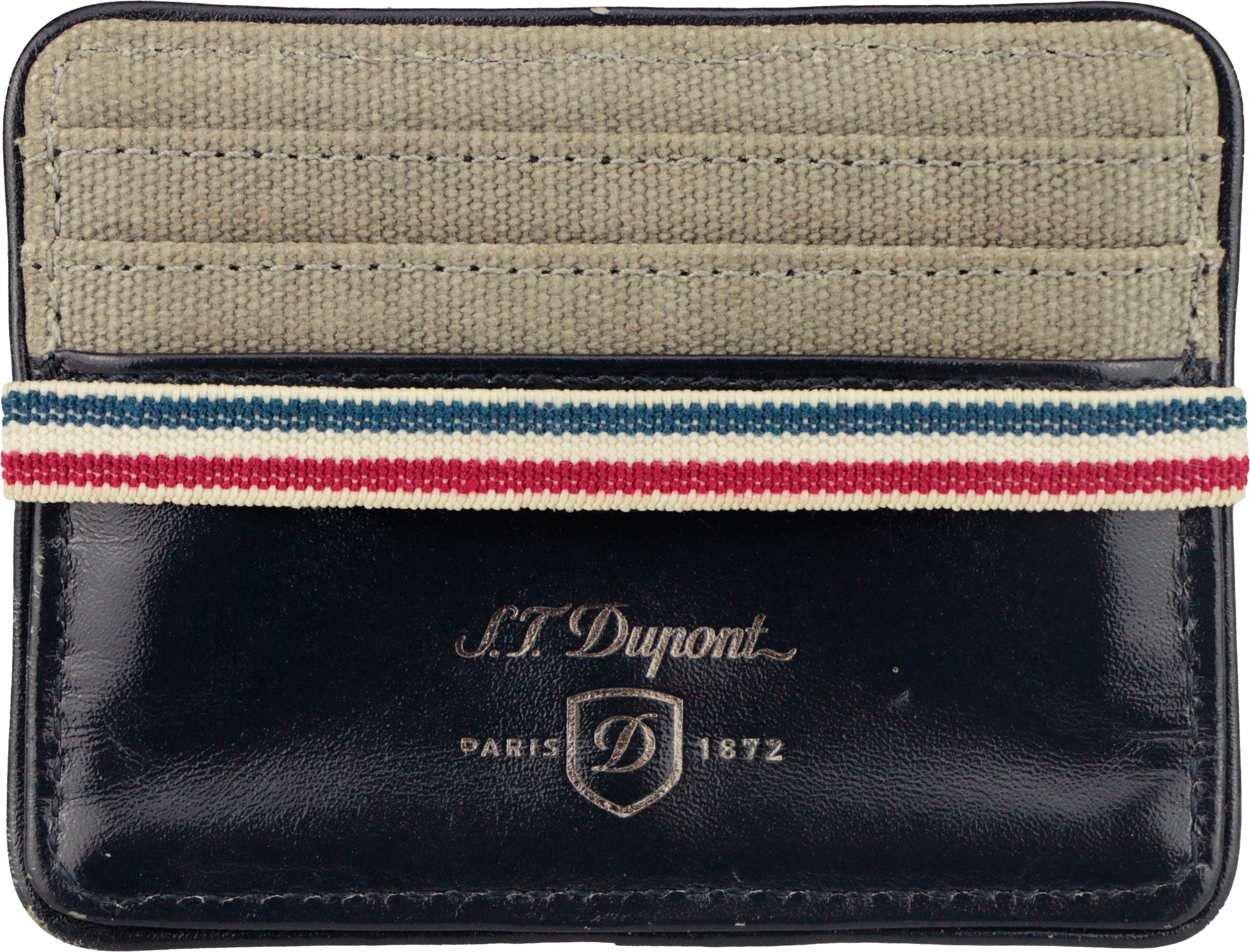 S.T. Dupont Accessories Kartenetui dunkelblau/Canvas (Ausstellungsstück ...