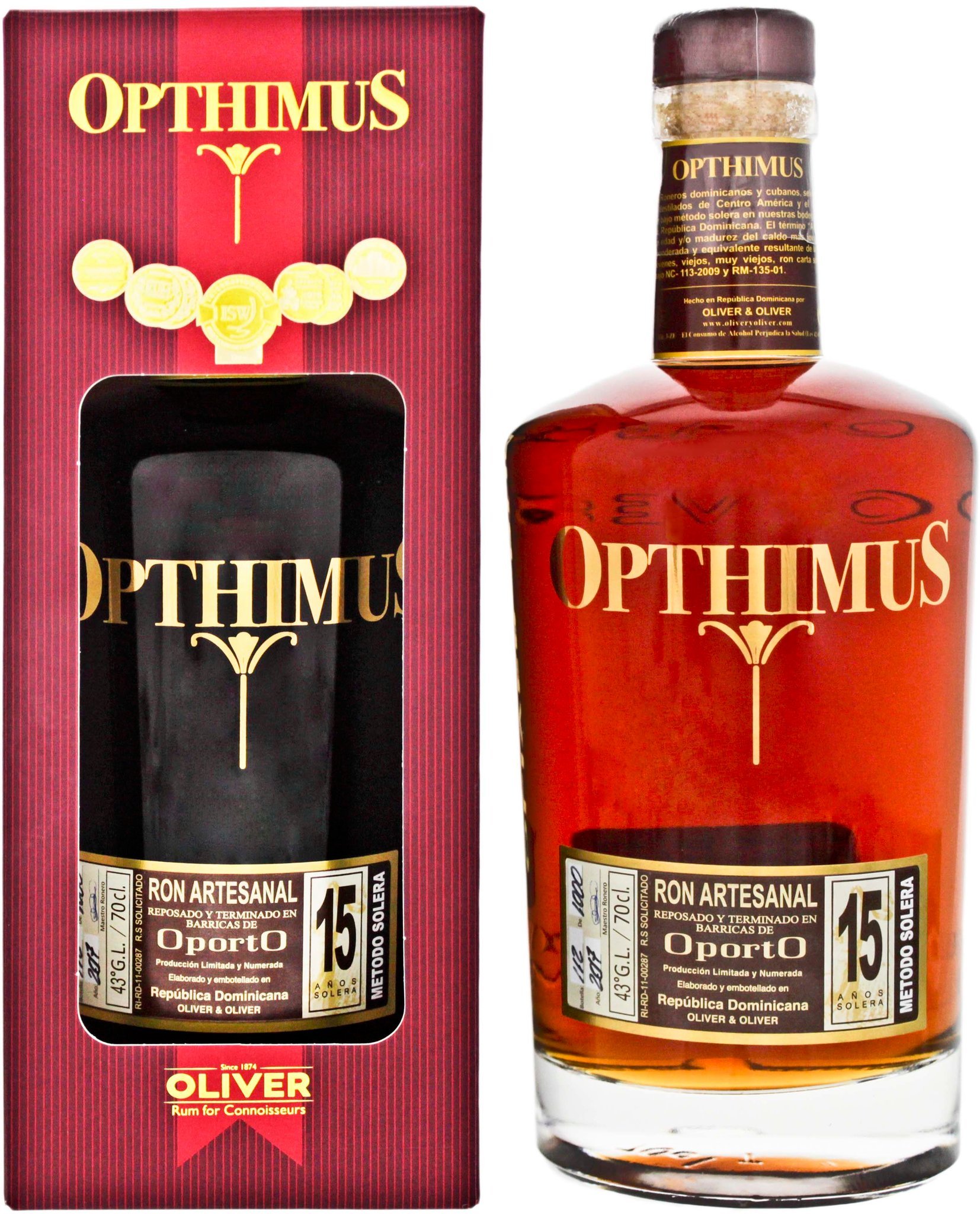 Opthimus Rum 15 Years Oporto | Cigarworld.de Edles Rum
